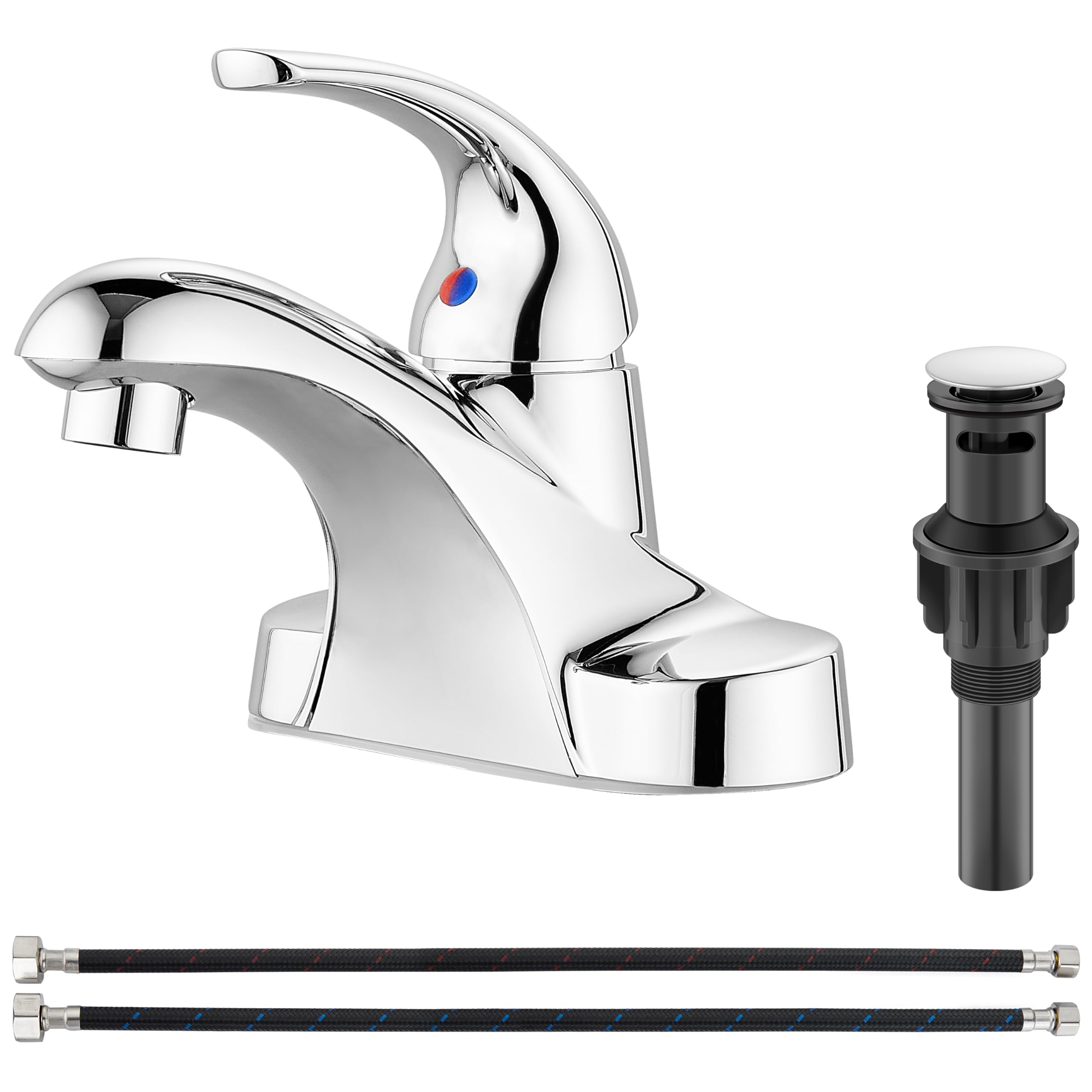Aolemi Bathroom Faucets Arc 4 Inch Centerset Bathroom Sink Faucet ...
