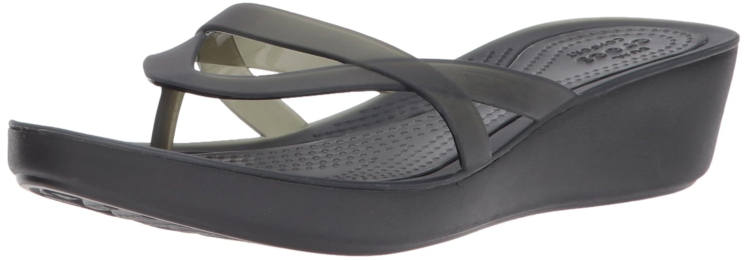 Buy Crocs Women Isabella Wedge Flip W Black/Black_W10 at Amazon.in