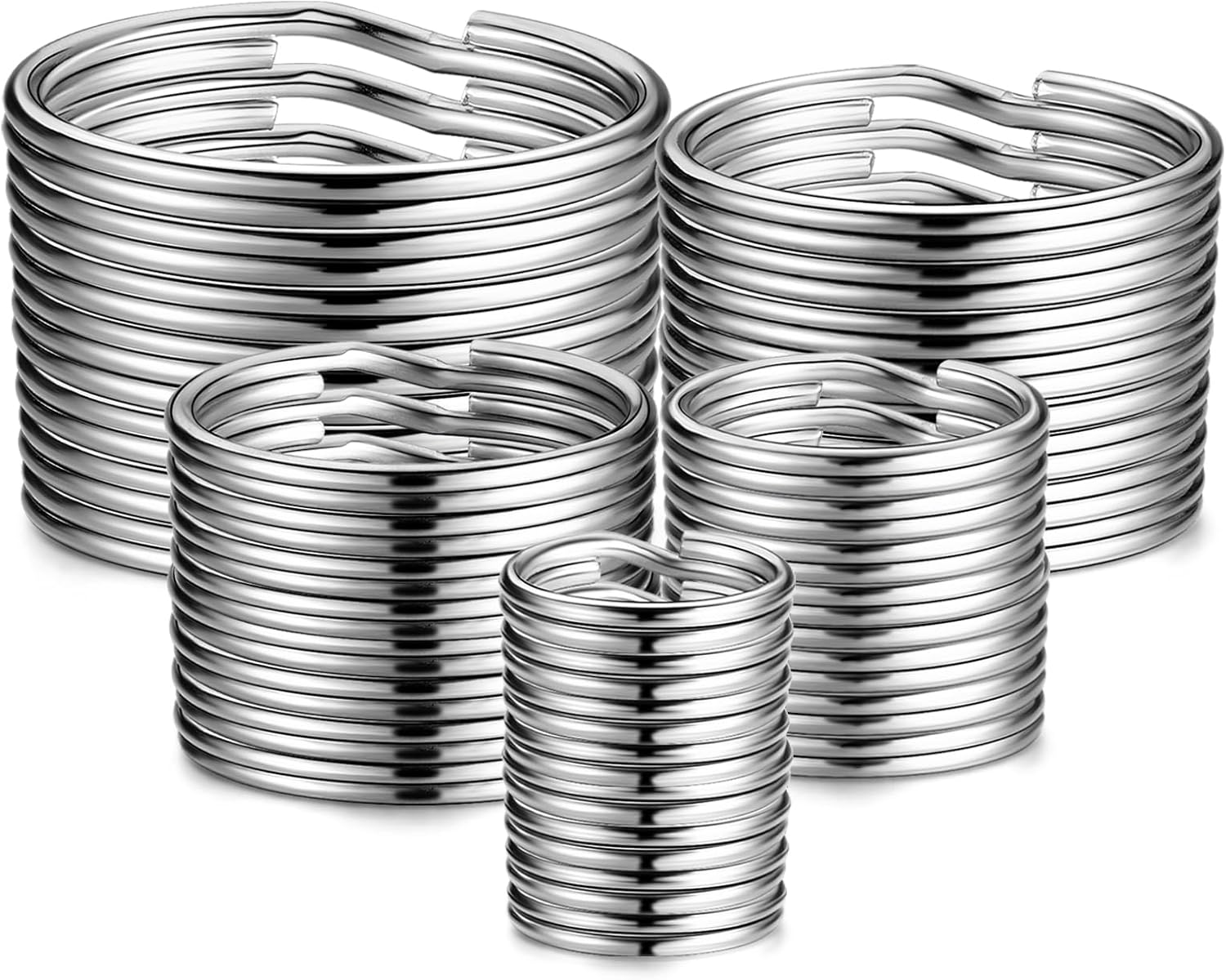 Amazon.com: YHYZ Split Key Ring Circle Assorted (Silver), Round Metal ...