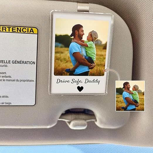 Amazon.com: Personalized Sun Visor Picture Clip, Custom Photo Car Visor ...