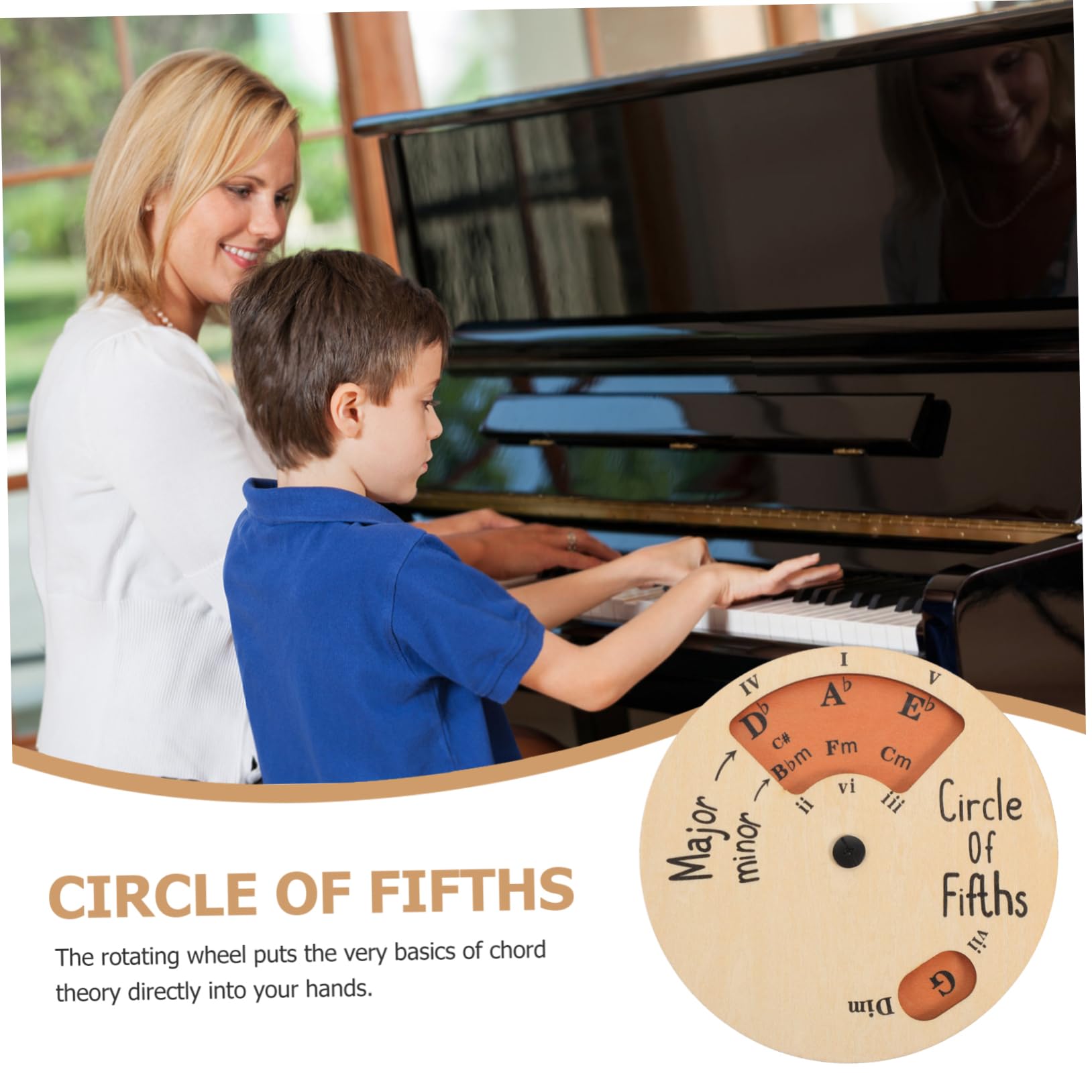 Snapklik.com : Totority Wooden Melody Tool Musical Instruments Wooden Musician Melody Wheel ...