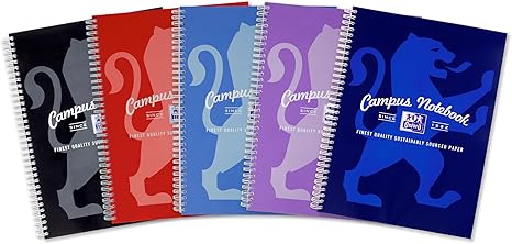Oxford Campus A4 Notebook, Wirebound, 8 mm Lined with Margin, 140 Page ...