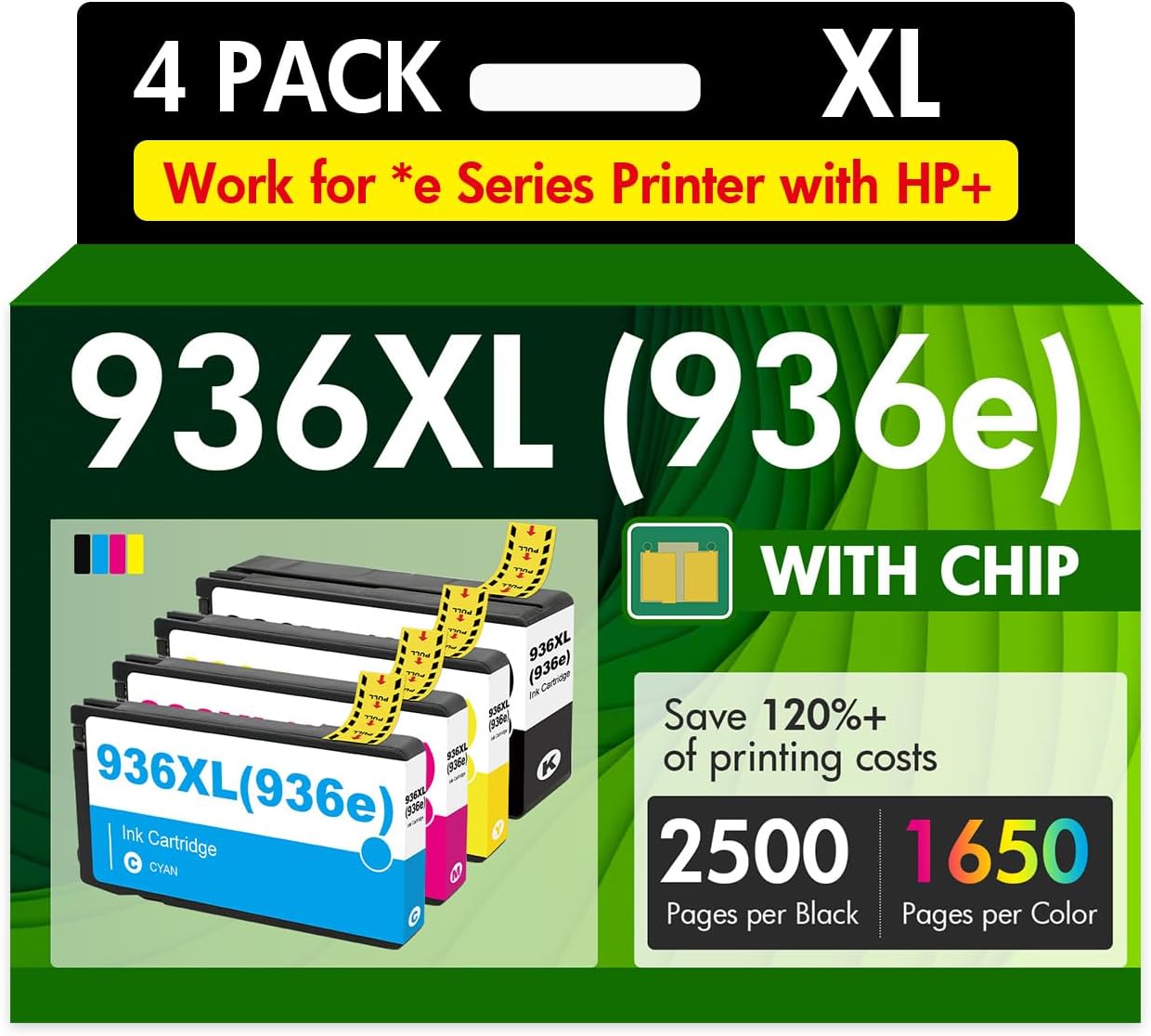 Amazon.com: 936XL 936 9125e Ink Cartridges Combo Pack: Replacement for ...