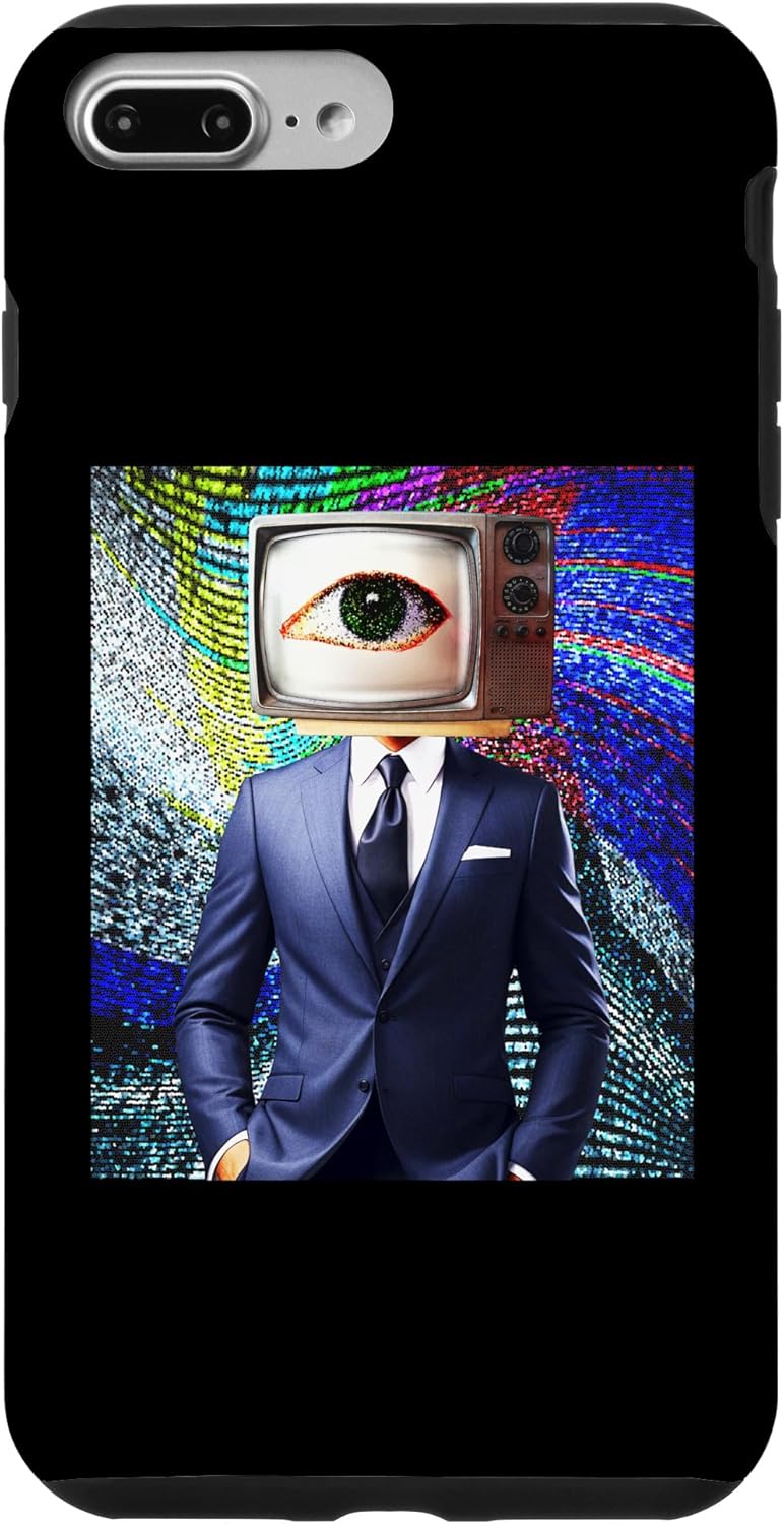 Amazon.com: iPhone 7 Plus/8 Plus Weirdcore Aesthetic TV Head Surreal ...
