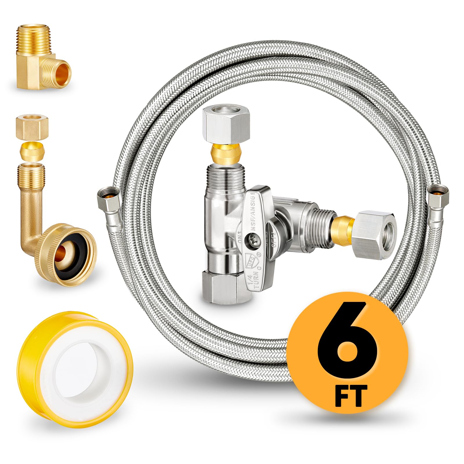 Amazon.com: Dishwasher Hose Installation Kit - Includes Water Supply ...