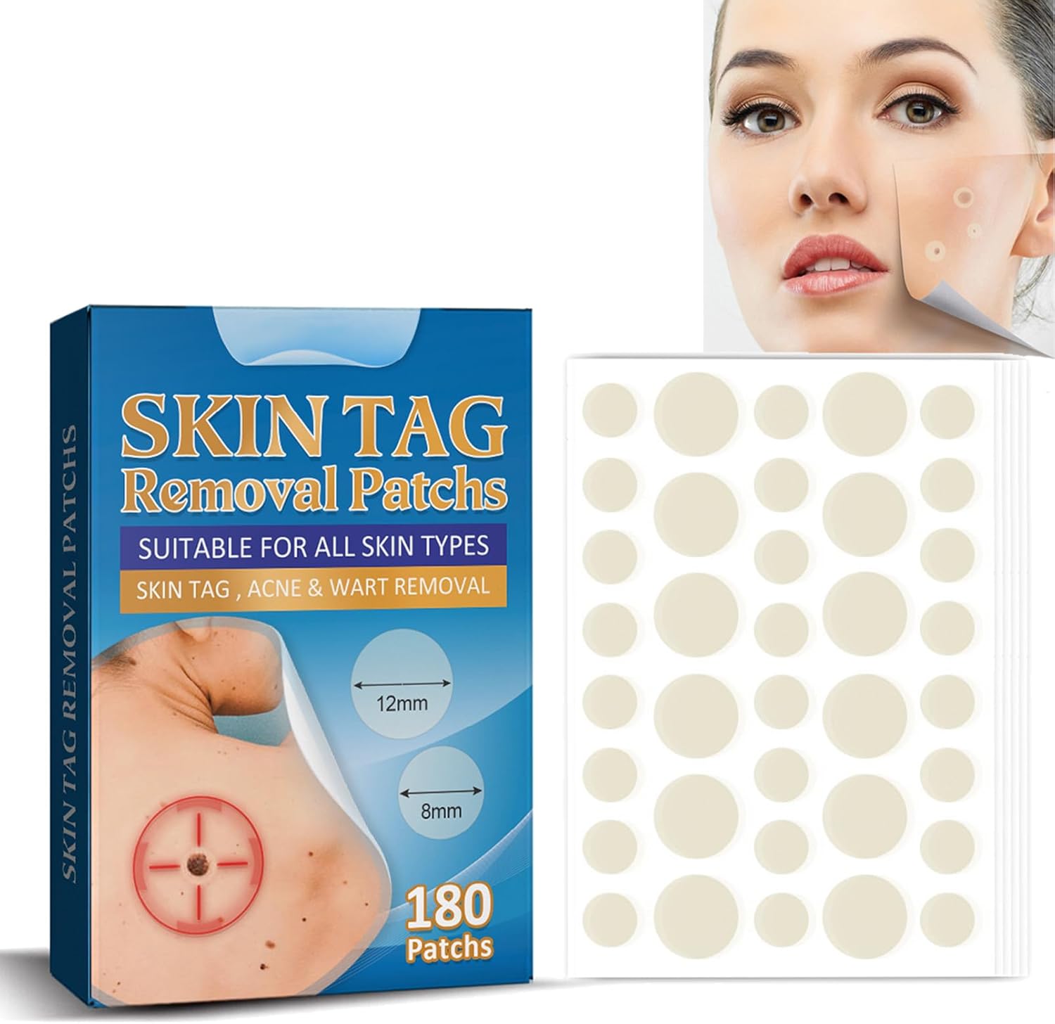 INSKIN 180Pcs Skin-Tag-Removal Patches丨skin tag patches丨Skin Tag Remover Patches Safe and ...