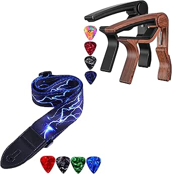 Amazon.com: WOGOD Guitar Strap and Guitar Capo 2Pack : Musical Instruments