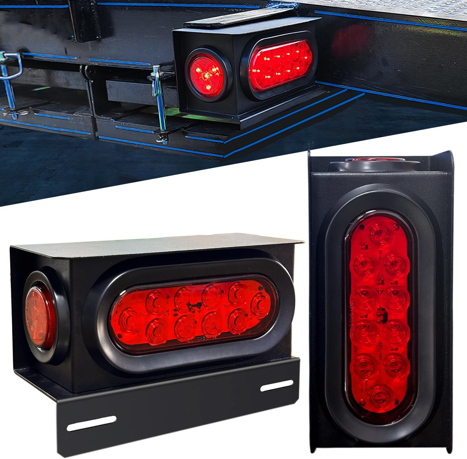 Amazon.com: WALSIO 2 PCS Red Led Trailer Lights Kit with Screw Mount ...