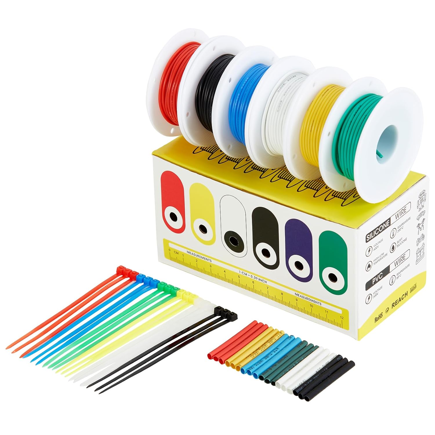 22 Gauge Wire 25ft Each Spool, Flexible Electrical Wires, Premium ...