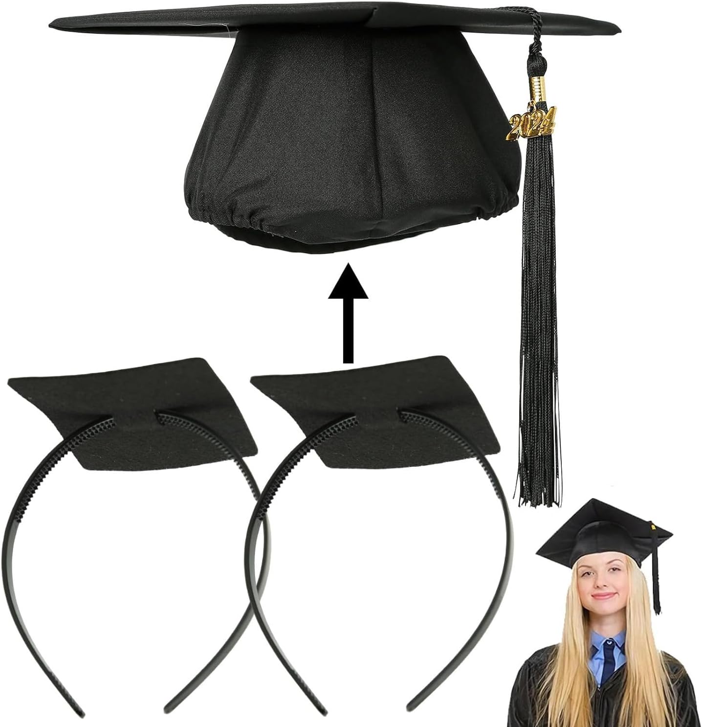 Amazon.com: eboozone Graduation Cap Headband Insert - Secures Grad Hat ...
