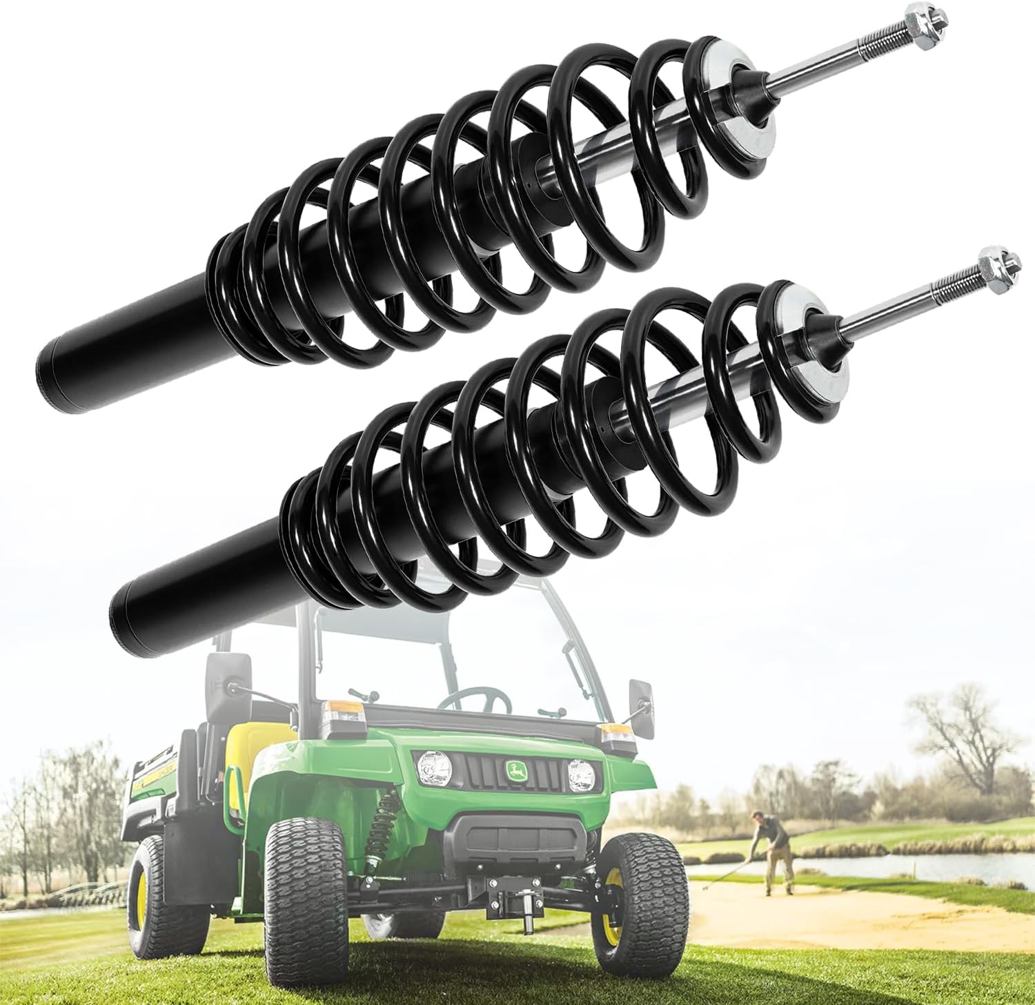Amazon.com: 2 Front Coil-over Spring Shocks for John Deere HPX, HPX ...