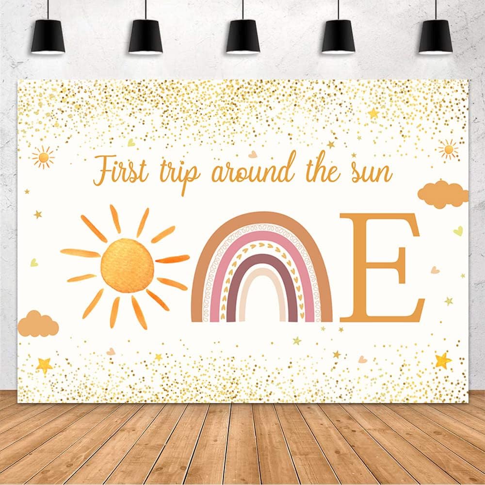 Amazon.com : 5ft*3ft Space Theme 1st Birthday Party Photo Backdrop for ...