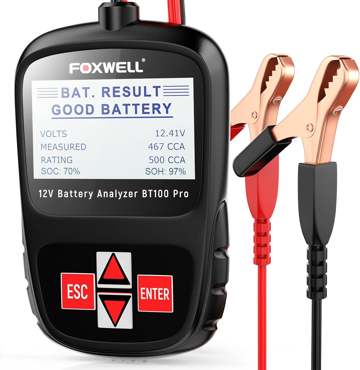 FOXWELL BT100 Pro Battery Tester 12V Automotive 100-1100CCA Detect ...
