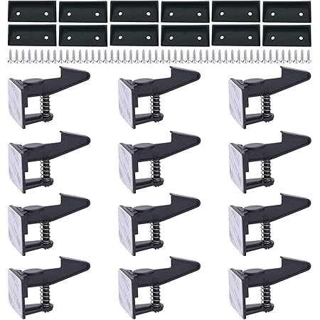 Amazon.com: Spring Loaded Cabinet and Drawer Latch pack of 4 : Baby