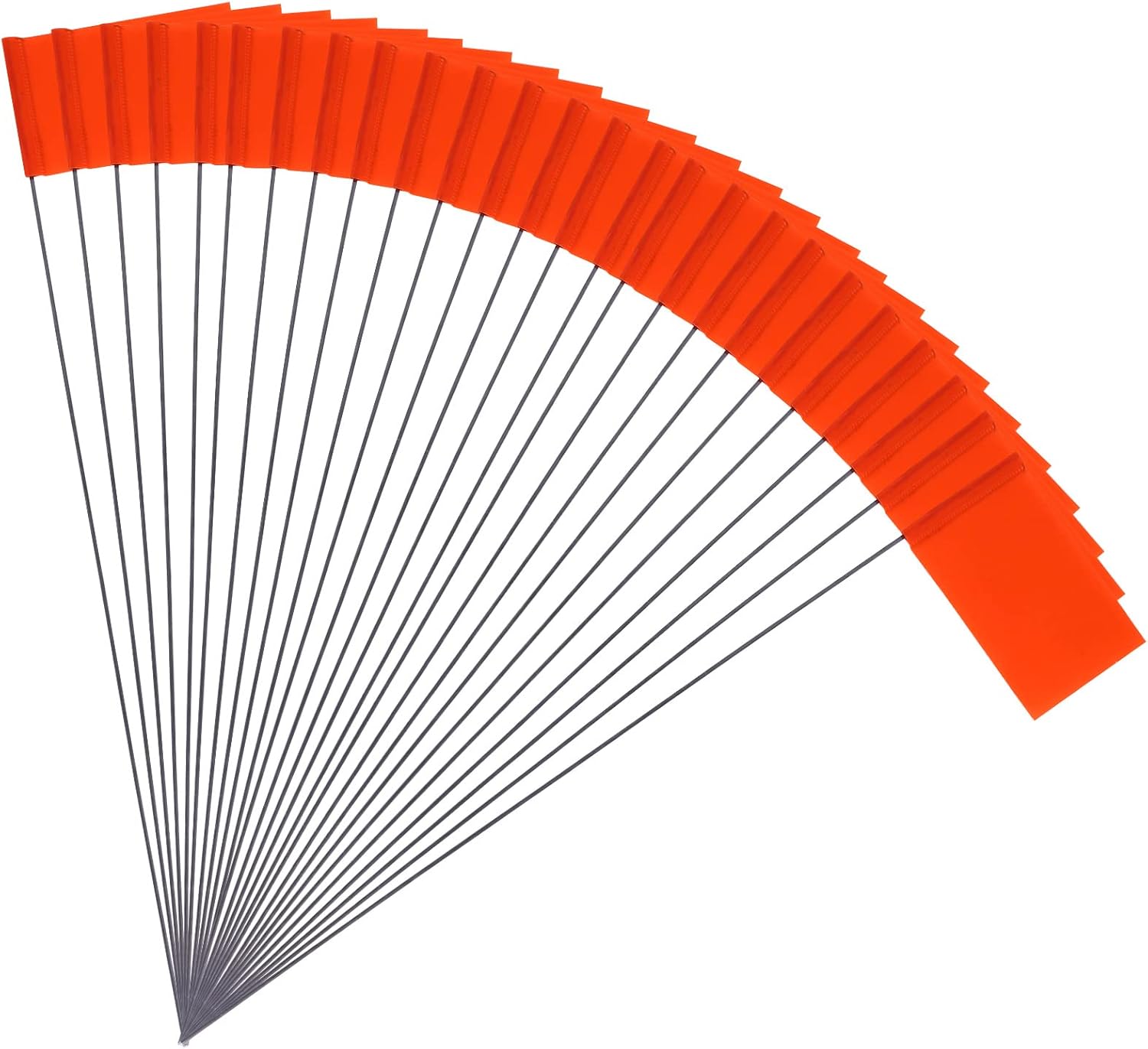 Amazon.com : 50pcs 2x3 Marking Flags with Steel Pole Vinyl Stake Flags ...