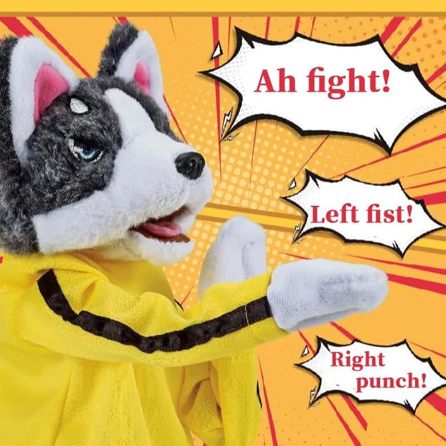 Husky Hand Puppet Toy, 2024 New Kung Fu Animal Toy Husky Gloves Doll ...