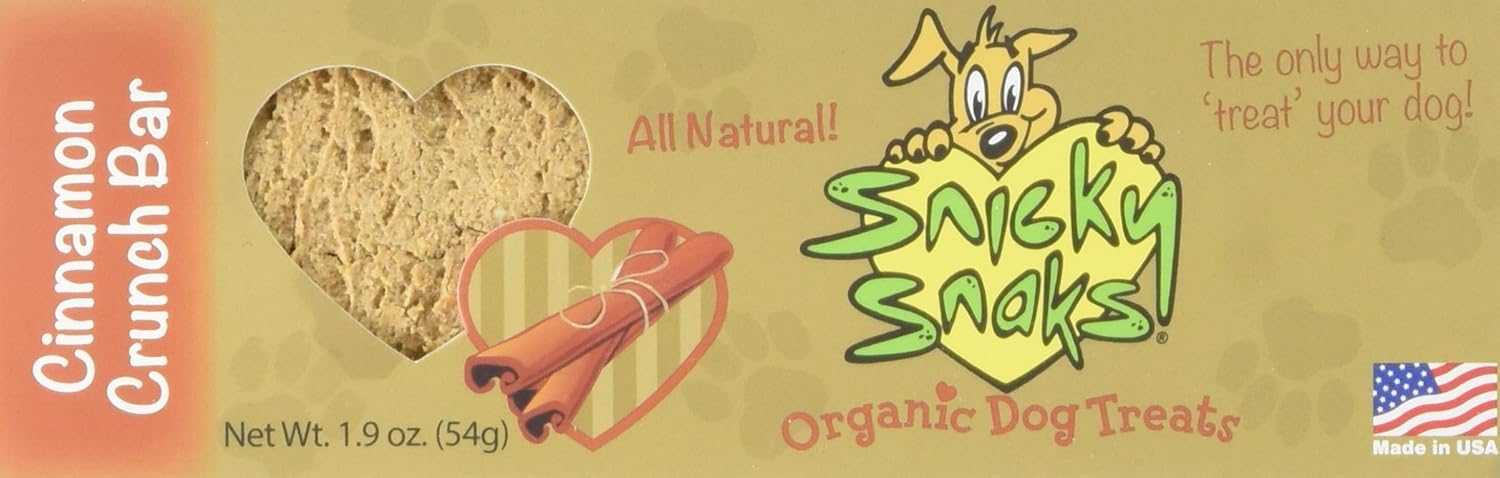 Amazon.com : Snicky Snaks Organic Cinnamon Crunch Bar Treat USA - 24 ...