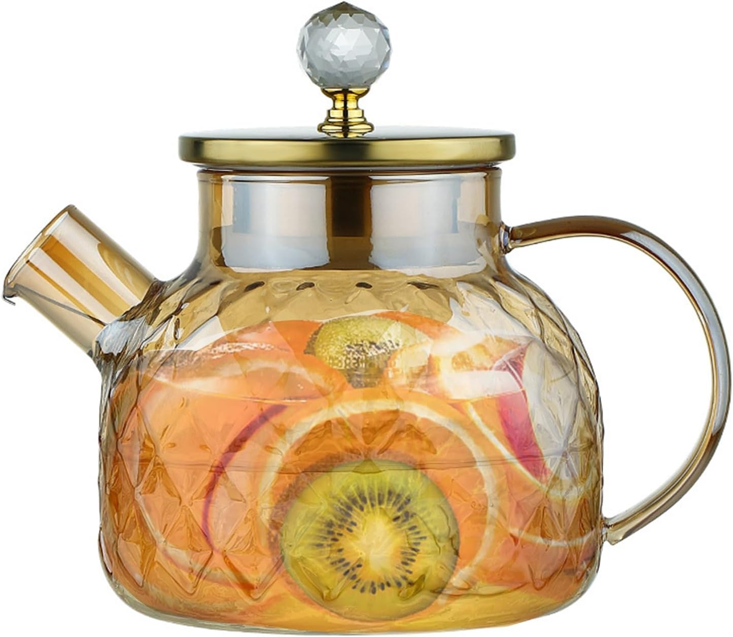 Amazon.com | Glass Teapot,Stovetop Microwave Safe, Glass Borosilicate ...