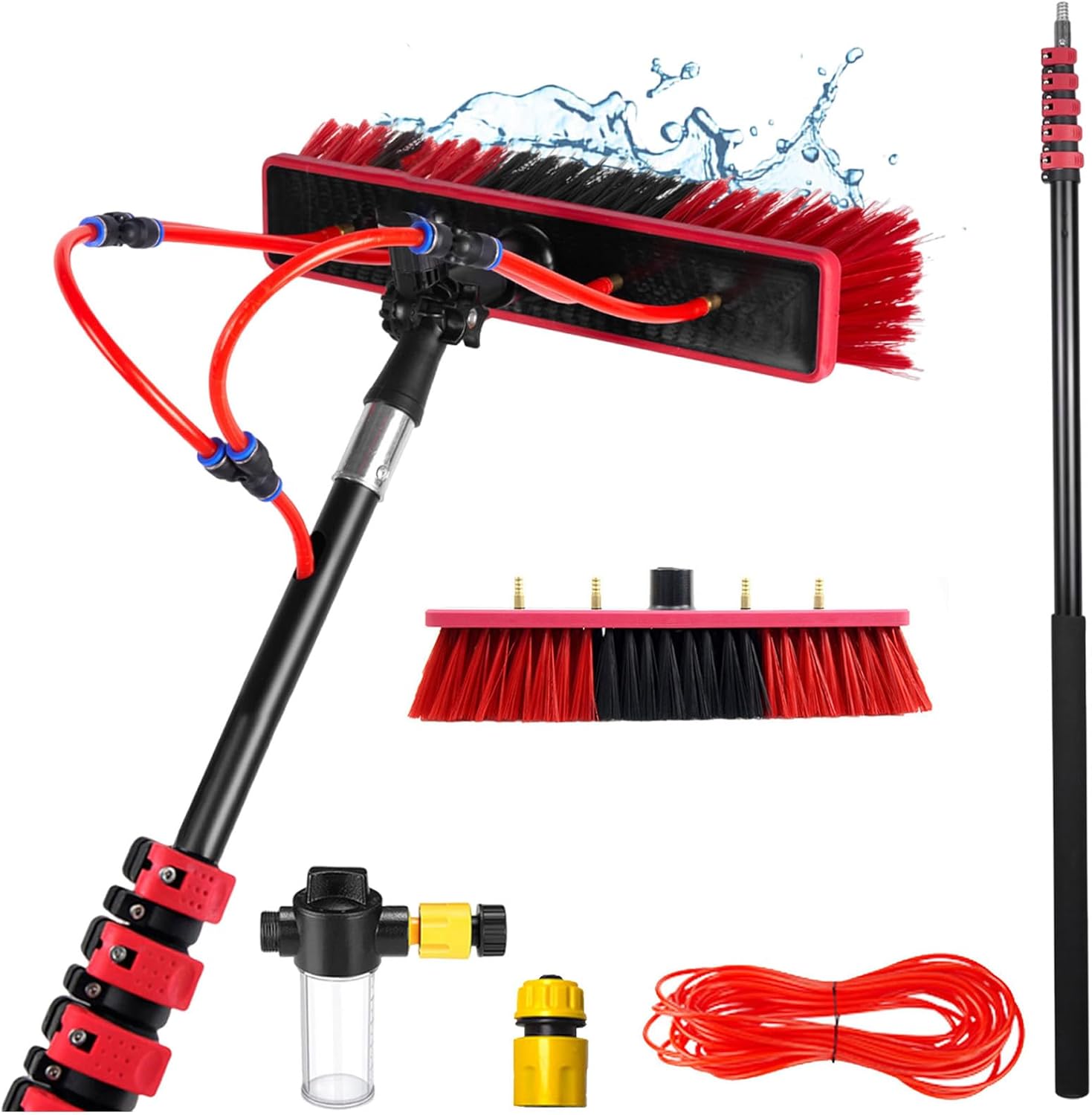 Extended window telescopic cleaning kit 3.6-10.8M Brush, Hydrocleaner ...