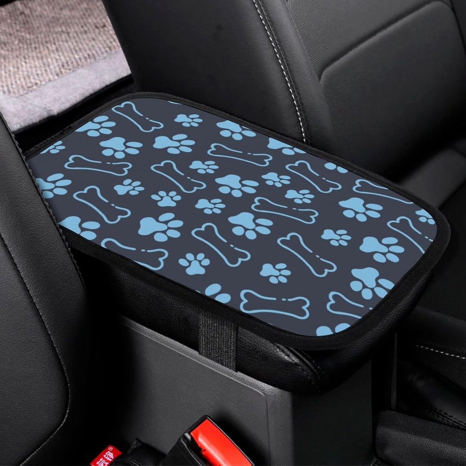 Amazon.com: HoaMoya Dog Paws Center Console Cover Cute Bone Car Armrest ...