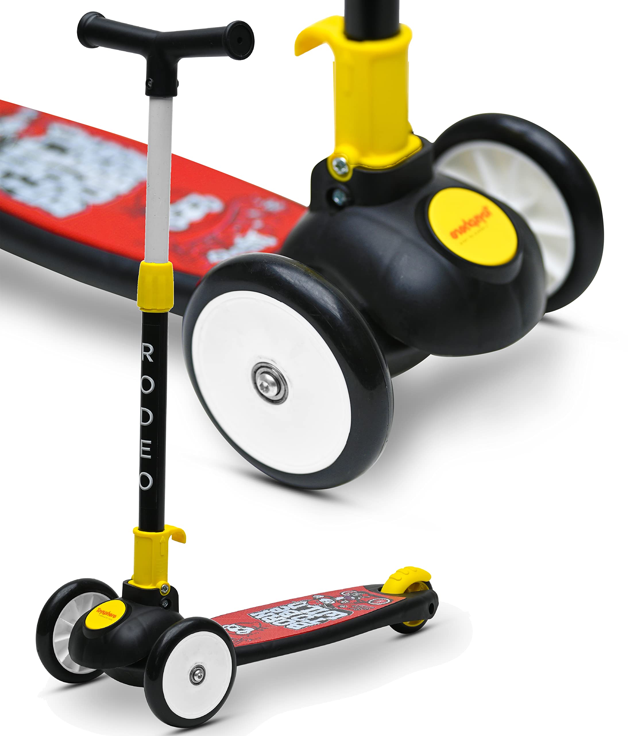 Kick Scooter for Kids, 3 Adjustable Height Scooter, Foldable & PVC ...