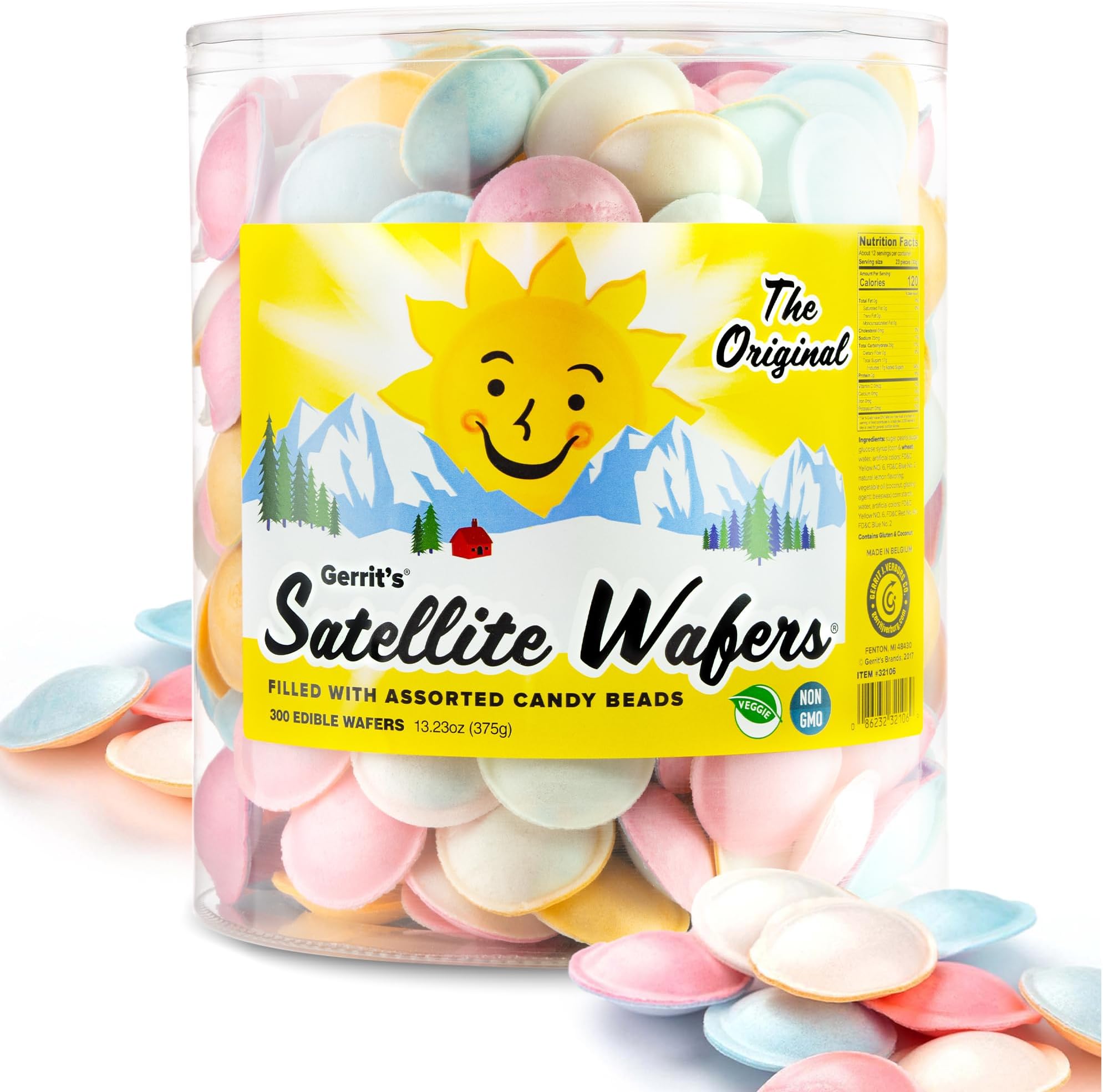 Amazon.com : Gerrit's Satellite Wafers Candy - Pack of 300 - Filled ...