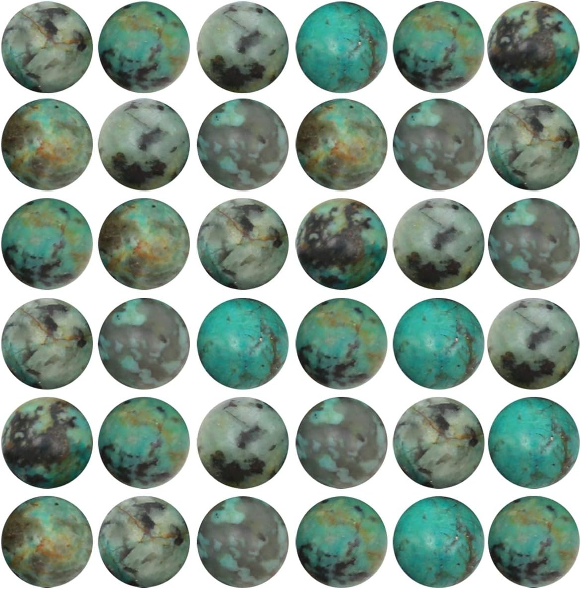 Amazon.com: Natural Stone Beads 100pcs Round Genuine Real Stone Beading ...