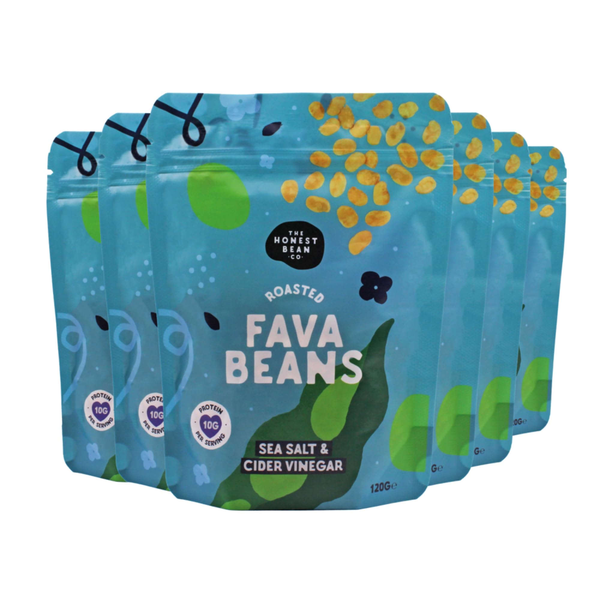 The Honest Bean Co Roasted Fava Bean Sea Salt & Cider Vinegar, High ...