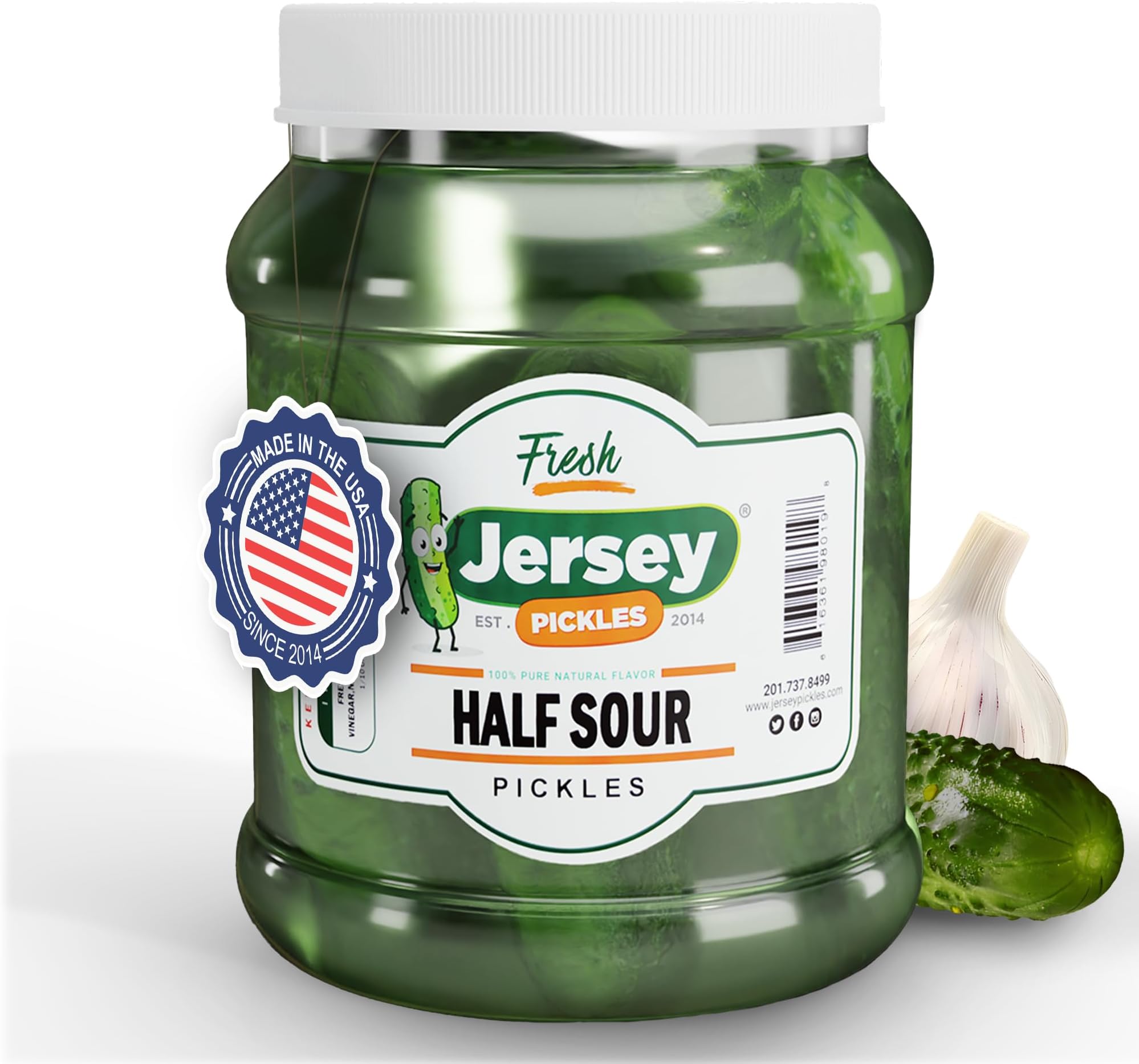 Amazon.com : Jersey Pickles - Half Sour (1/2 Gallon) : Grocery ...