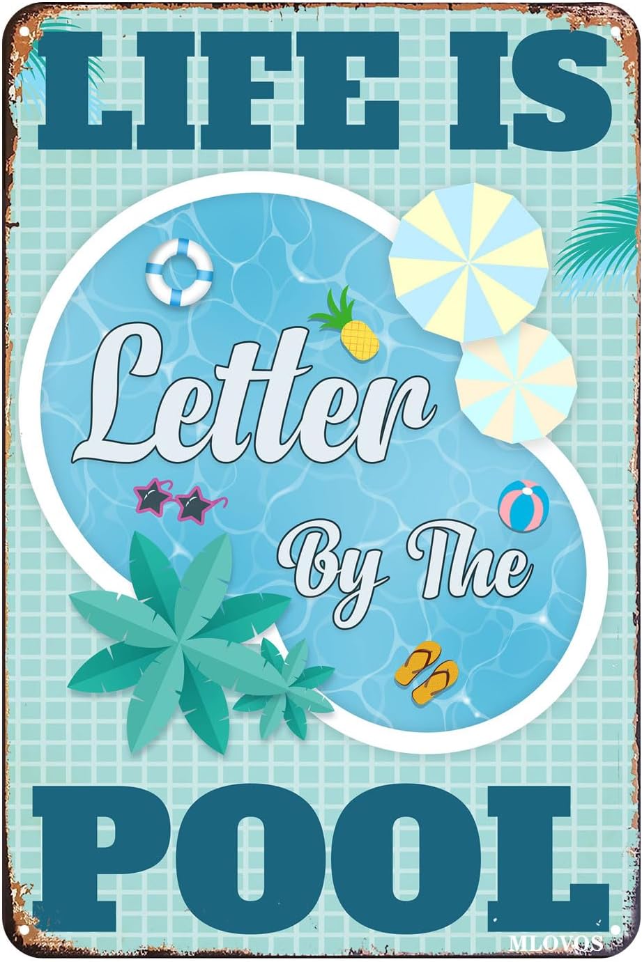 Amazon.com: Life Is Better By The Pool Swimming Pool Tin Sign ...