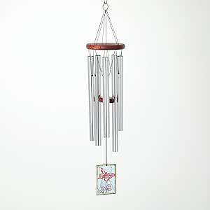 Amazon.com : Woodstock Wind Chimes 26" Butterfly Garden Chime, Stained ...