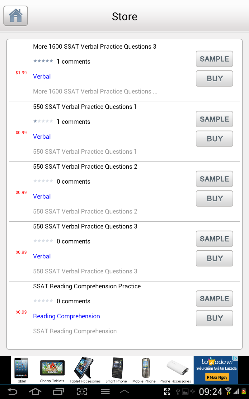 SSAT Verbal & Reading PRO:Amazon.ca:Appstore for Android