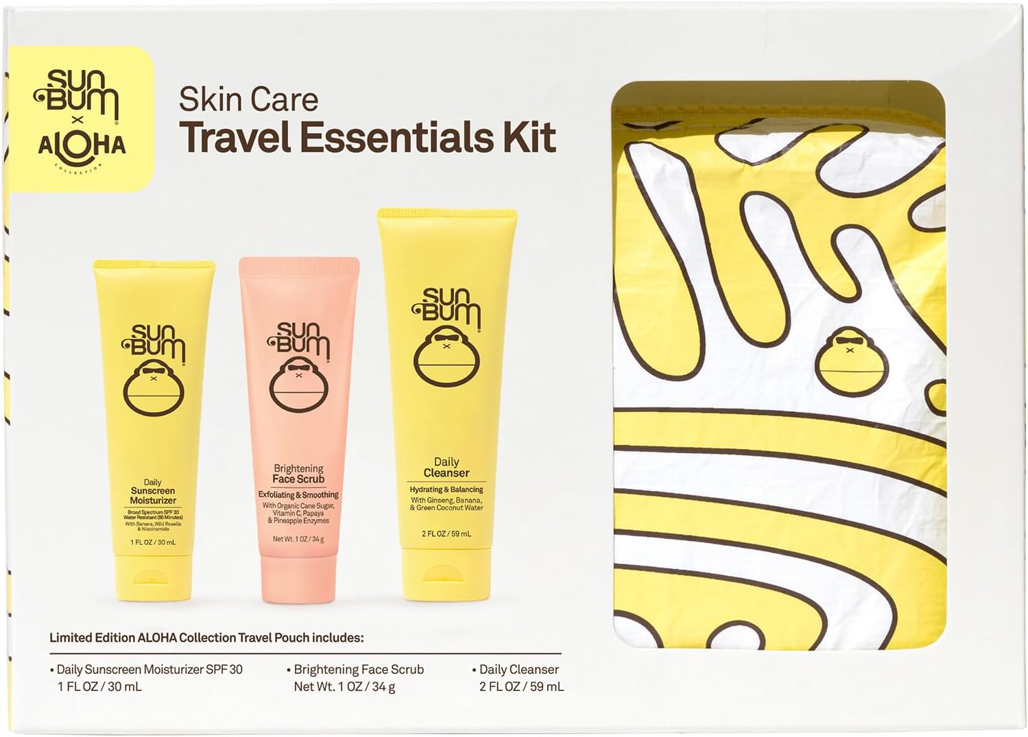Amazon.com: Sun Bum Skin Care Travel Essentials Kit | Cleanse, Brighten ...