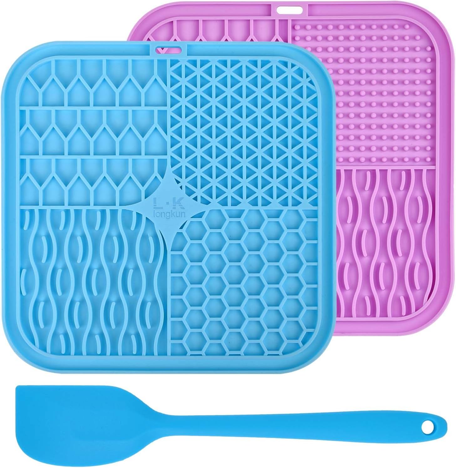 Amazon.com : Lick Mat for Dogs and Cats, 2 Pack Licking Mat Slow Feeder ...