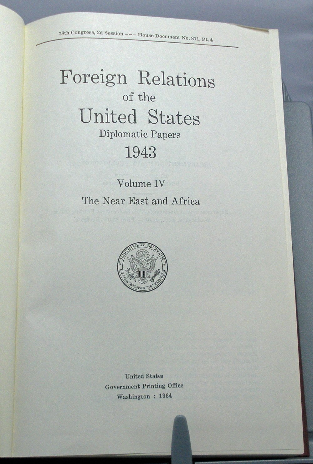 Foreign Relations of the United States. Diplomatic Papers. 1943. Volume ...