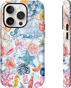 Amazon.com: QUENCASETS Case Compatible with iPhone 13/14,Compatible with MagSafe, Beachy Blue ...