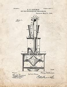 Amazon.com: Dry Gold Separator And Amalgamator Patent Print Old Look (8 ...