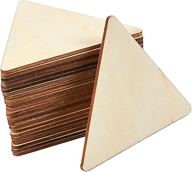 Amazon.com: Juvale 24 Pack Unfinished Wooden Triangles for Crafts ...