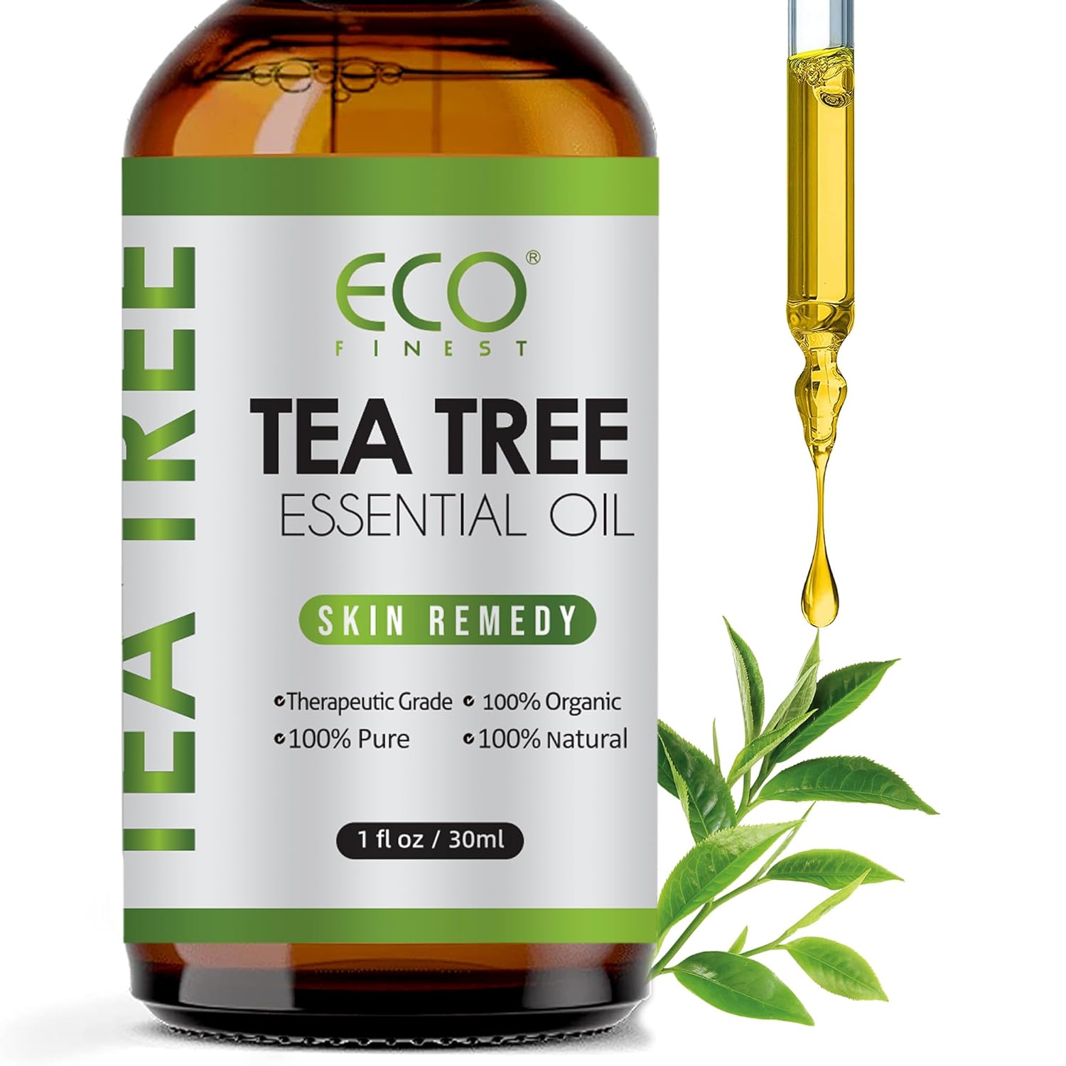 Amazon.com: Eco Finest Organic Tea Tree Oil for Skin 30ml Aceite De Te ...