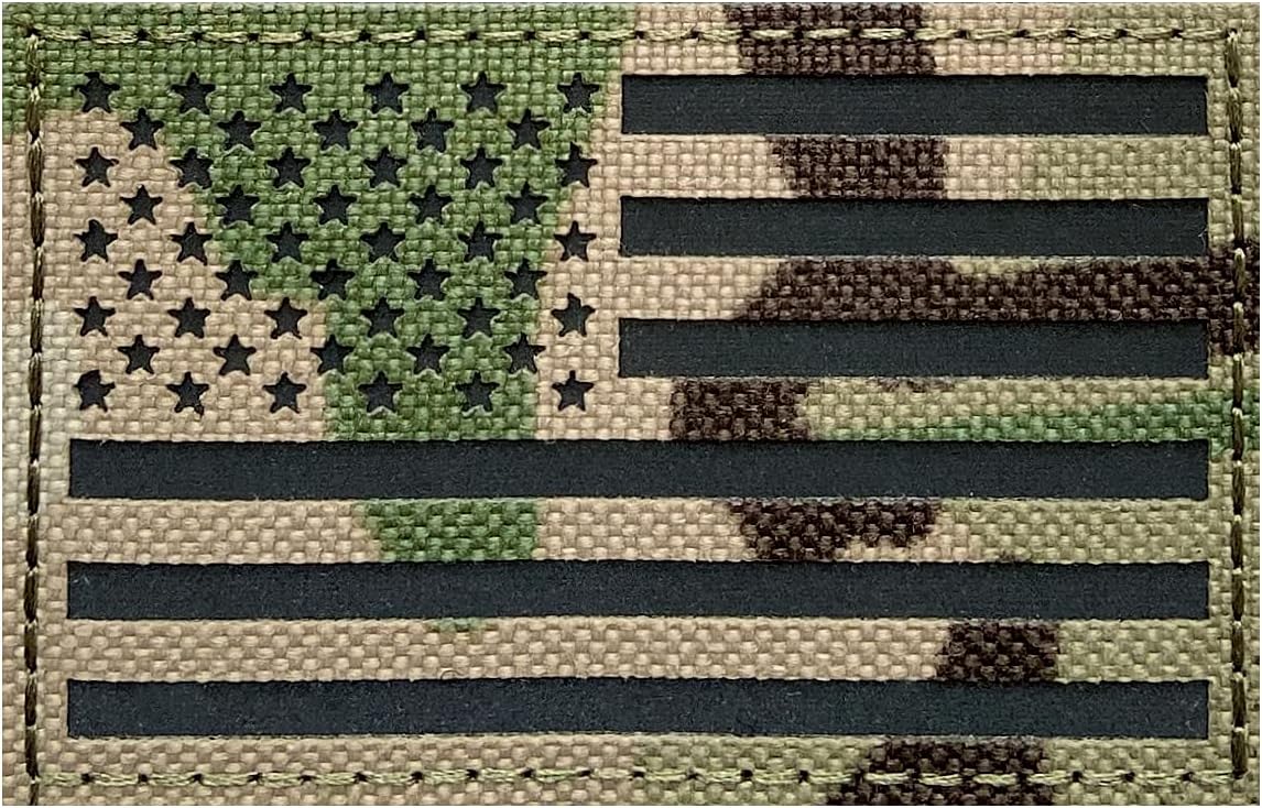 Amazon.com: Reflective USA Flag Patch Infrared IR US USA American Flag ...