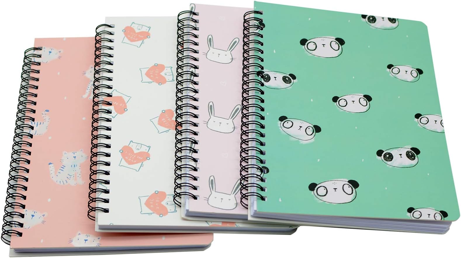 Amazon.com : AUEAR, Cute Cat Mini Notebook Cover Wire bound Memo Book 3 ...