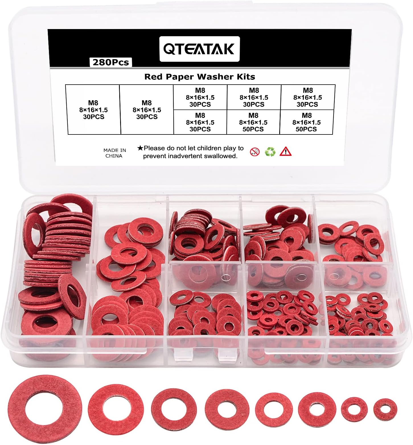 Amazon.com: Insulating Washers M2 M2.5 M3 M3.5, 15 Size, 1500 pcs ...