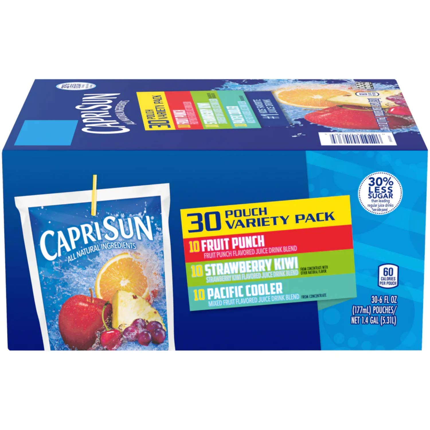 Buy Capri Sun 30 count Pouch Variety Pack | Fruit Punch, Strawberry ...