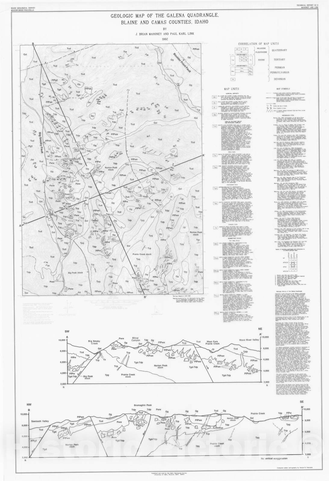Idaho Galina Mining History Maps