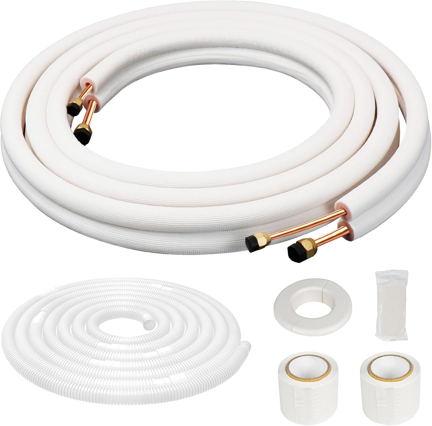 Amazon.com: Flamorrow 33Ft. Mini Split Line Set, 1/4" & 3/8" O.D. Dual ...