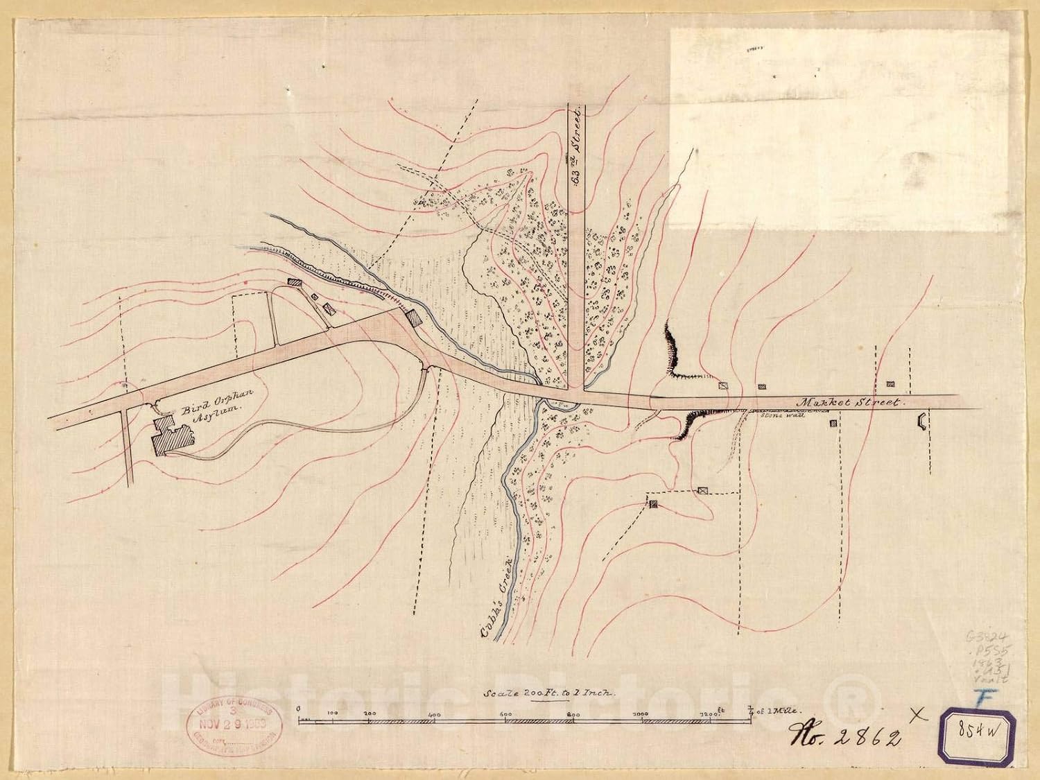 Amazon.com: Historic 1863 Wall Map - General Diagram - Upper Darby ...