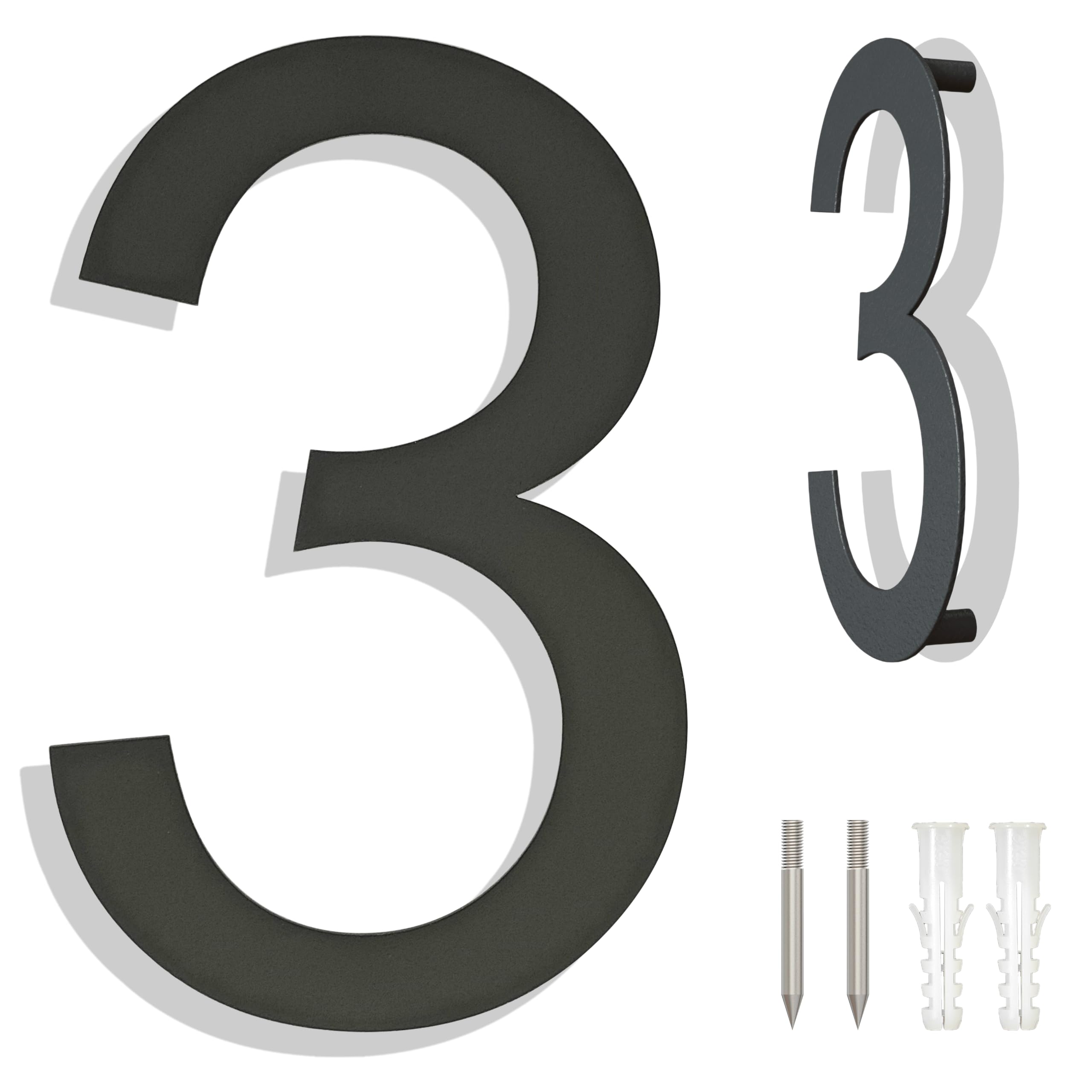 Ywonoby House Numbers – Large Brushed Stainless Steel House Numbers ...