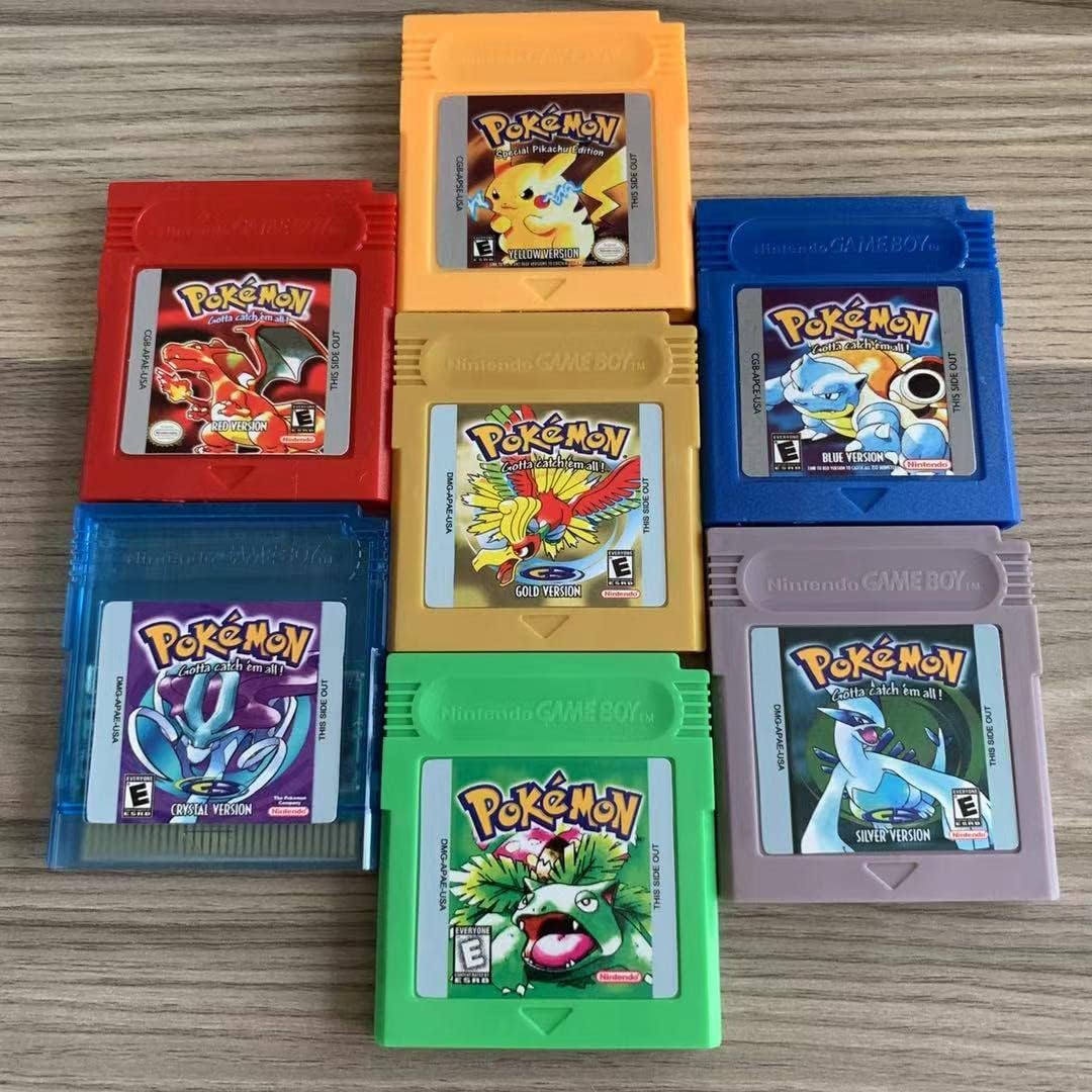 Game Boy / Game Boy Color Games Full Set All 7 Pcs Pokemon Red / Blue ...