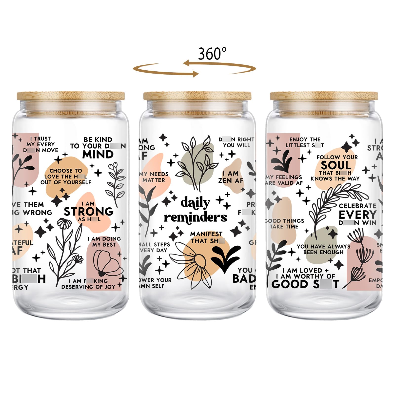 Snapklik.com : Positive Daily Affirmations Cup, Mental Health, Funny ...