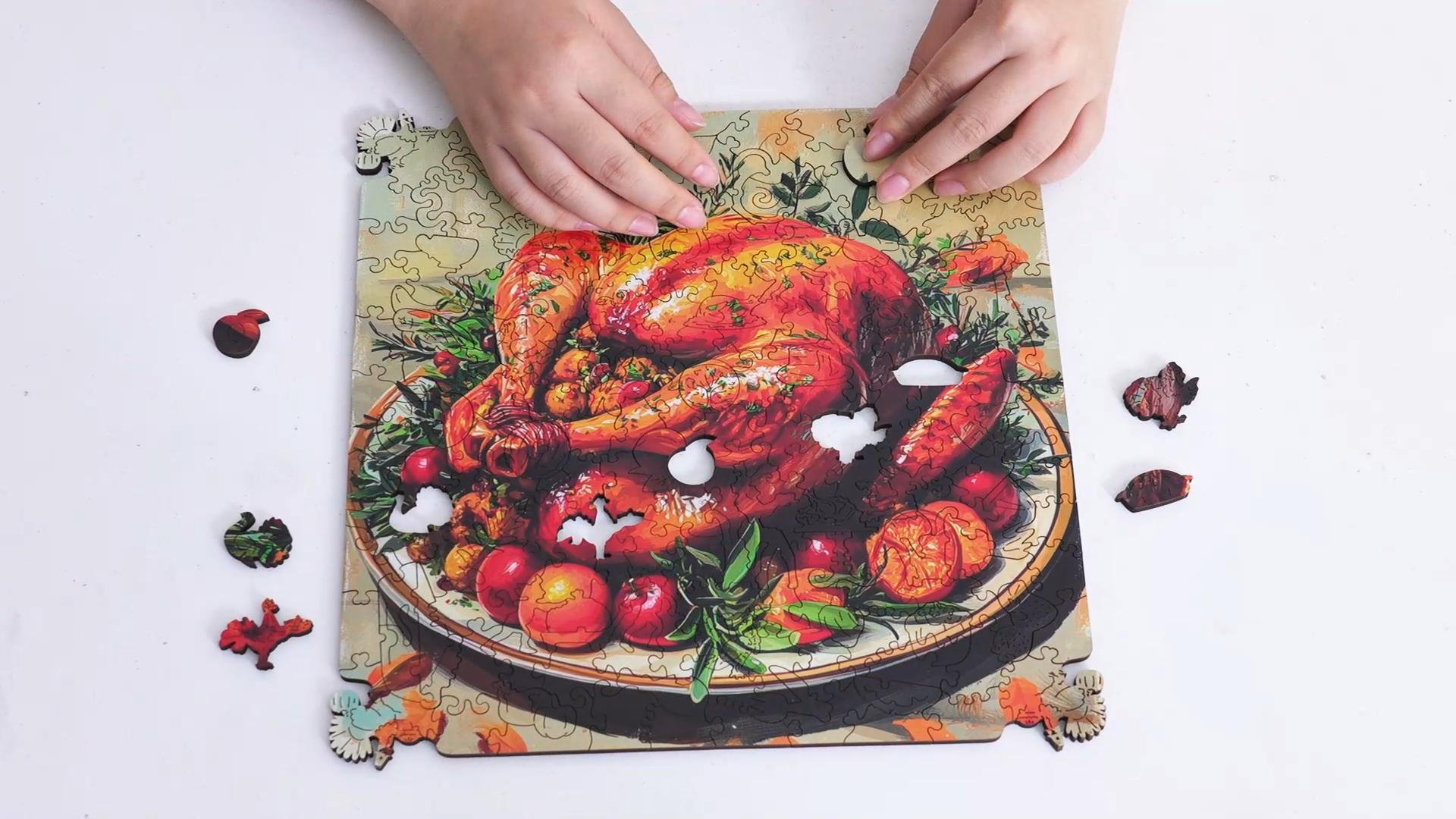 Wooden Puzzles For Adults Mys Aurora Thanksgiving Fall Puzzle For ...